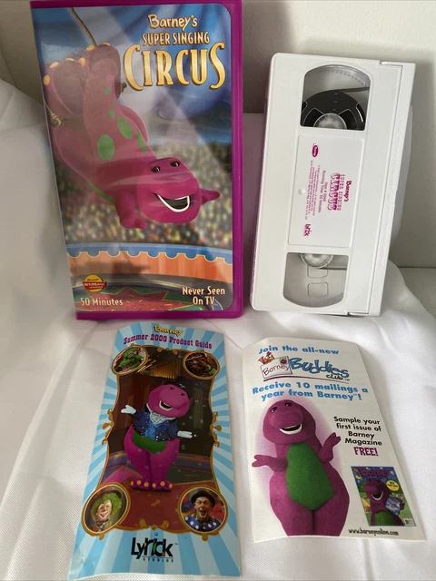 Barney Super Singing Circus Vhs 2000 Clamshell Purple With Inserts 20460 Hot Sex Picture