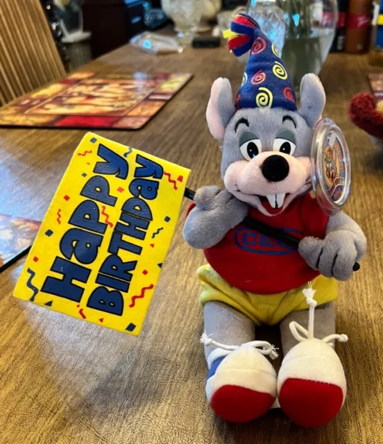 Rare Chuck E Cheese Limited Edition Happy Birthday Chuck E Plush 0