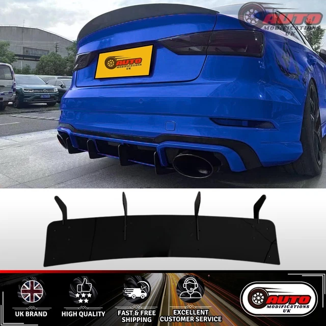 AUDI RS3 8V Saloon Rear Diffuser Spoiler Body Kit 'Blade Style' A3 S3 ...
