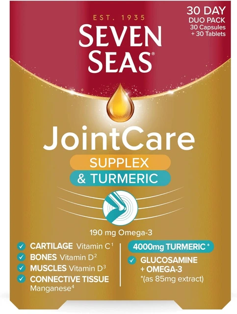 SEVEN SEAS JOINT Care Supplex & Turmeric Duo 30 Pack + 30 Tablets £48. ...