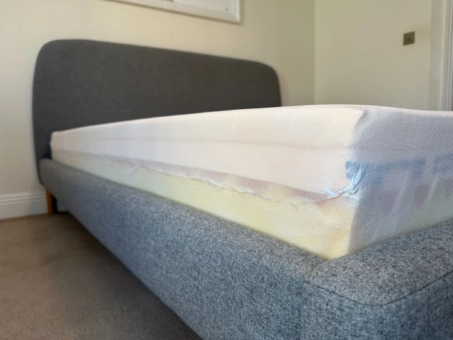 SIMBA GREY SUPER King Size Upholstered Bed Frame & Headboard - wood ...