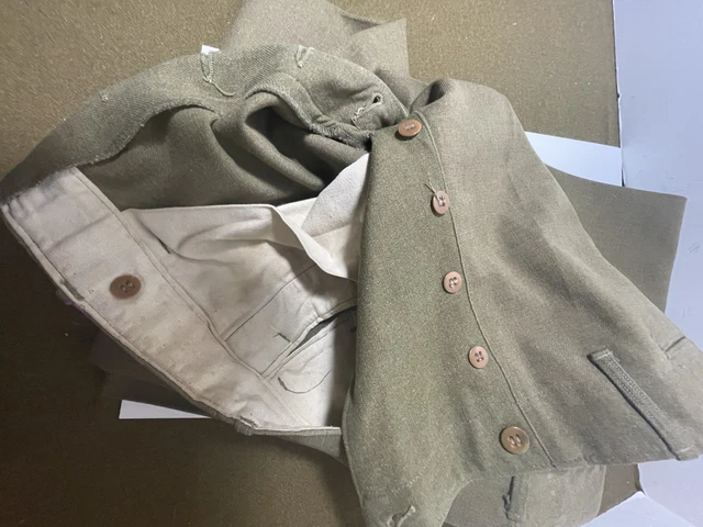 WW2 US ARMY Pants W33 L33 Early Nice Shape Tag Washed Out £22.19 ...