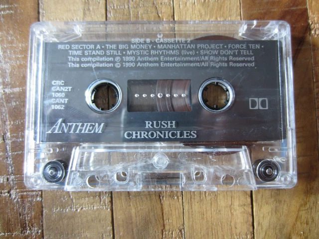 RUSH '90 GREATEST HITS original ANTHEM cassette CHRONICLES TAPE TWO 2 ...