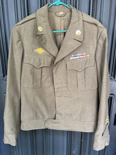 VINTAGE WW2 WWII 1940's US Army Wool Field Military Field Jacket Sz 40L ...