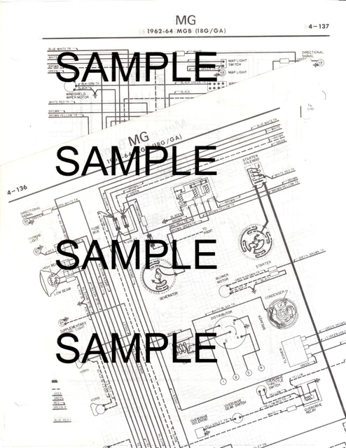SUNBEAM ALPINE SERIES Iv Chassis Wiring Diagram Chart Guide 6370Bk EUR ...