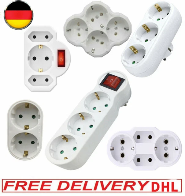 3-WAY/4-WAY SOCKET SOCKET strip EU multiple socket socket distributor £ ...