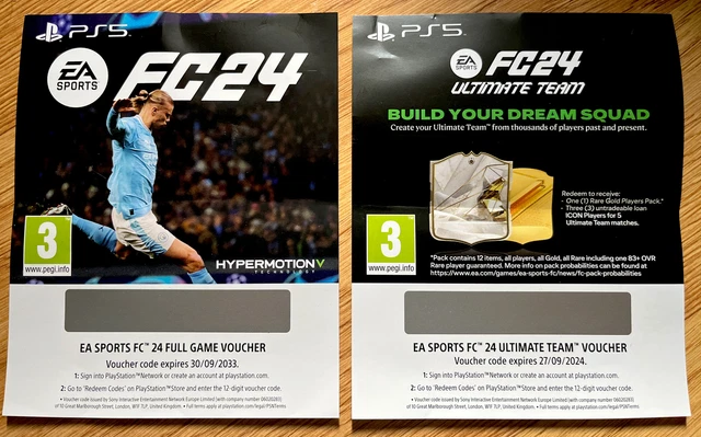 EA SPORTS FC 24 PS5 Full Game Voucher & Ultimate Team Voucher for ...