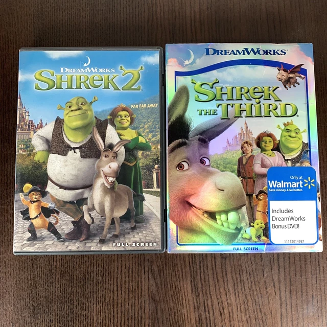 SHREK, SHREK 2, Shrek the Third & Shrek Forever After Widescreen DVD Bundle EUR 14,45 - PicClick DE
