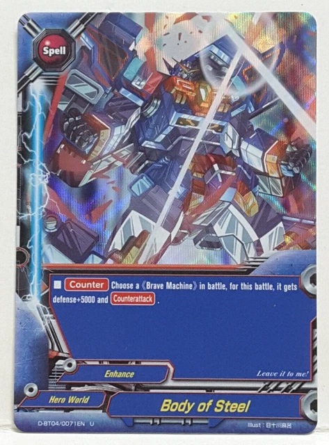 BUSHIROAD FUTUR CARTE Buddyfight Corps De Acier D-BT04/0071EN U Foil Héro World EUR 8,00 ...