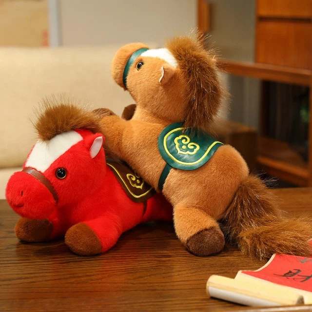 CHINESE ZODIAC HORSE Plush Toy With Pp Cotton Fill For New Year Gift ...