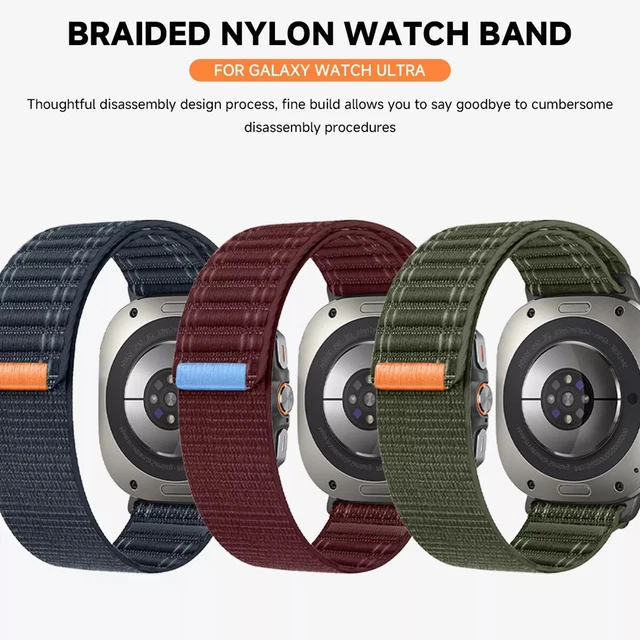 FR SAMSUNG GALAXY Watch Ultra 47mm/Ultra 2025 Wave Texture Nylon Sport ...