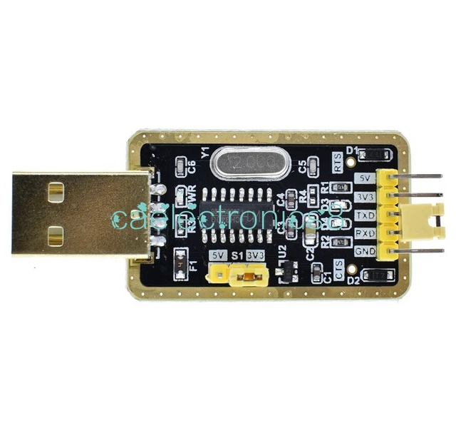 CH340G RS232 UPGRADE to USB TTL Auto Converter Adapter STC Brush Module ...