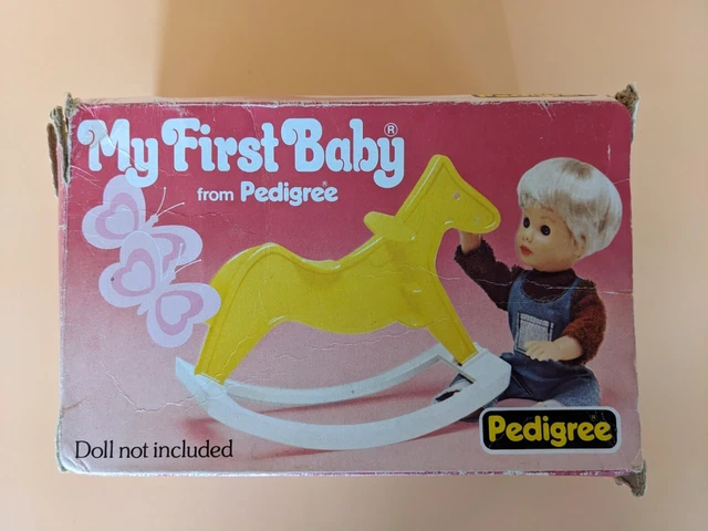 VINTAGE PEDIGREE MY First Baby Rocking Horse n. 11515 con scatola ...