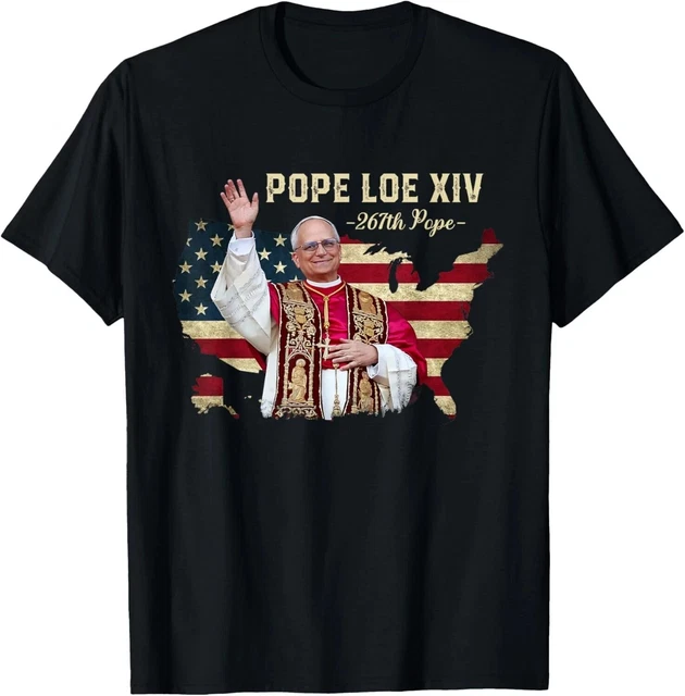 CARDINAL POPE ROBERT Prevost - Pope Leo XIV America Flag Unisex T-Shirt $21.96 - PicClick CA