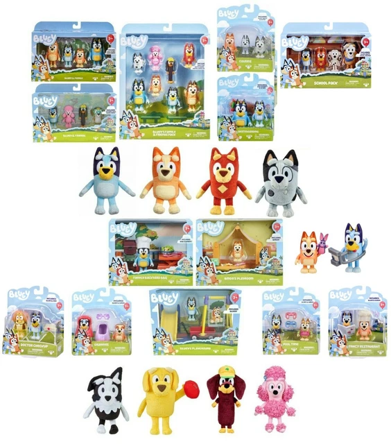 Bluey and Family 4 Pack Figure Set Bluey Bingo Bandit and Chilli ...