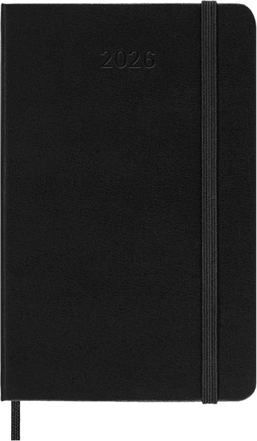 - 2026-12 MONTH Weekly Horizontal Hard Cover Diary - Pocket - Black $85 ...