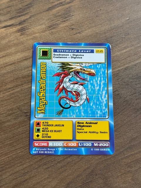 MEGASEADRAMON BO-31 DIGIMON Trading Card TCG 1999 Bandai £5.91 ...