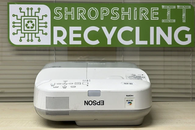 EPSON POWERLITE EB-470 HDMI 3LCD Projector 1342 Lamp hrs Used NO FILTER ...