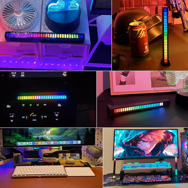 LED SOUND CONTROL Car Light Bar Music Rhythm Pickup Light Decorative ...