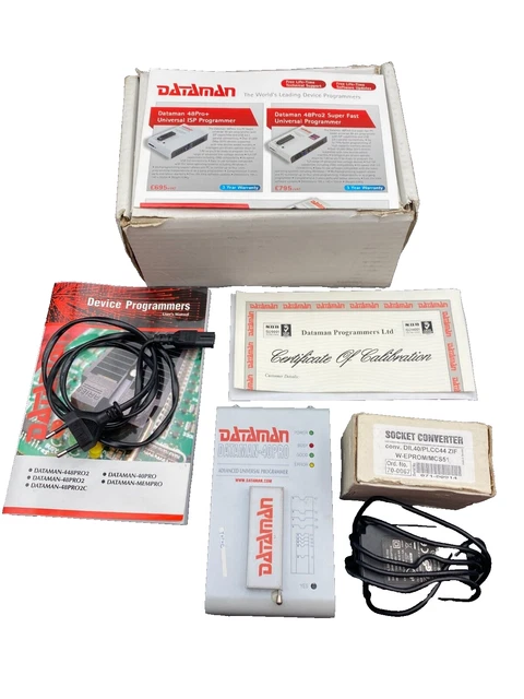 DATAMAN DATAMAN-40PRO UNIVERSAL Programmer + Socket Converter + Cables ...