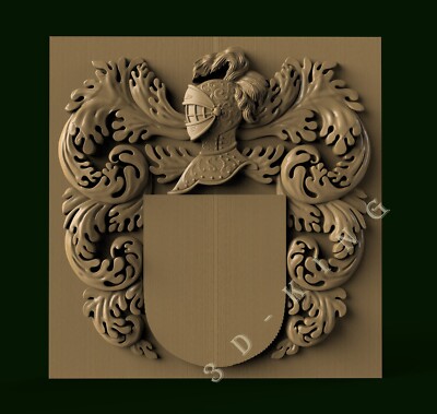 3D STL MODEL COAT OF ARMS for CNC Router Aspire Artcam 3D Printer ...