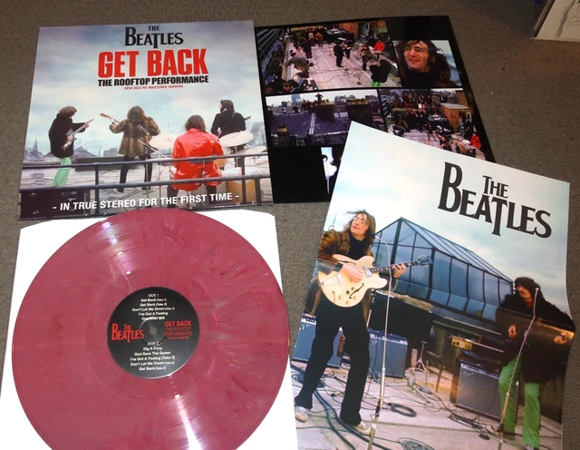 COLORED VINYL THE Beatles GET BACK set w ROOFTOP LP, poster, photo ...