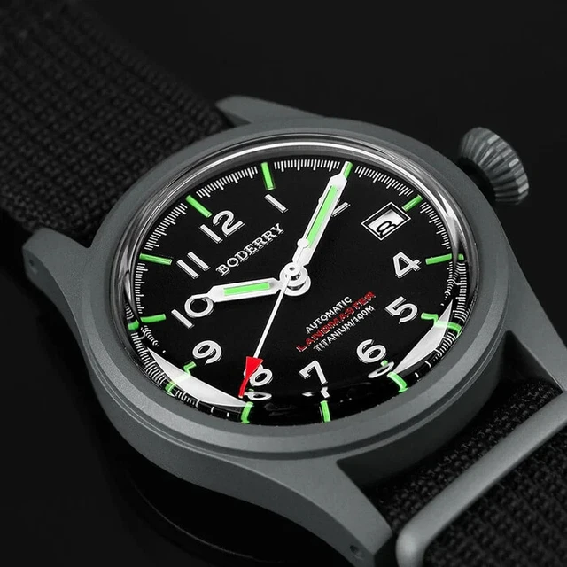 BFD'24! NEW LANDMASTER titanium grey by Boderry BLACK hi-lume dial and ...