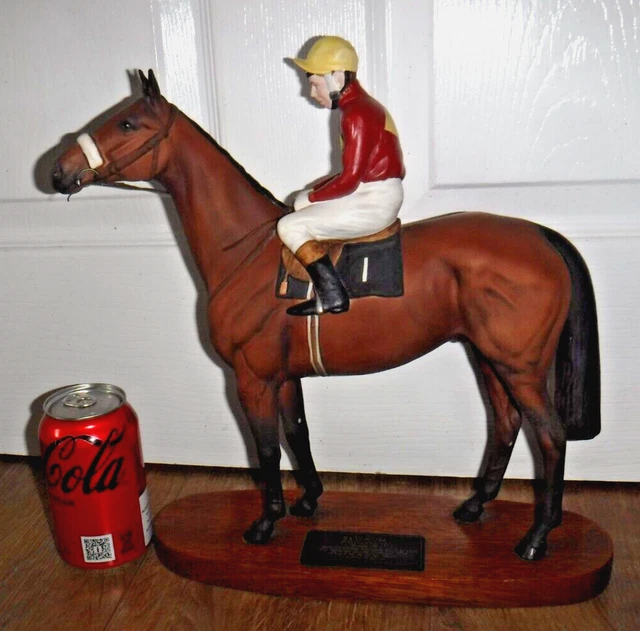 RARE BESWICK CONNOISSEUR Racehorse 'Red Rum And Brian Fletcher Up ...