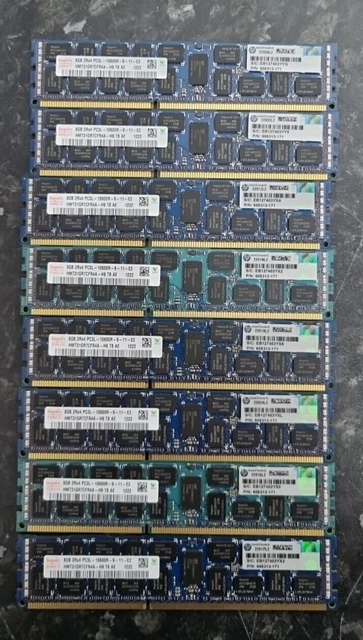 8GB HYNIX 2RX4 PC3L-10600R-9-11-E2 REGISTERED ECC RAM HMT31GR7CFR4A ...