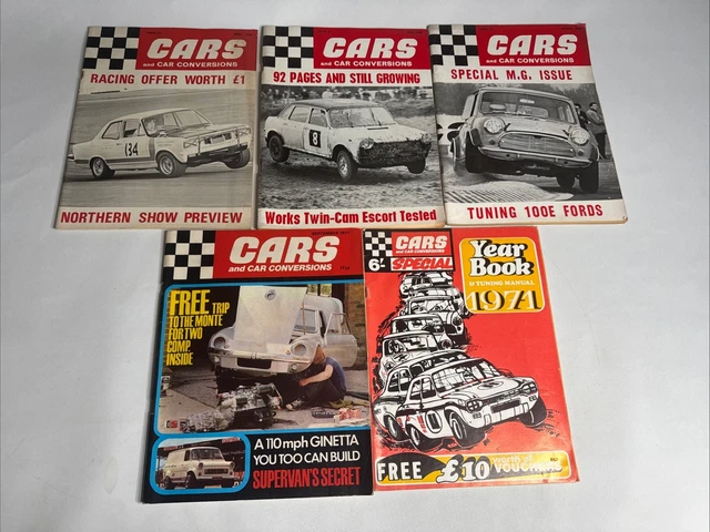 5X CARS AND Car Conversions Magazines 1968 & 1971 Vintage Car Magazines ...