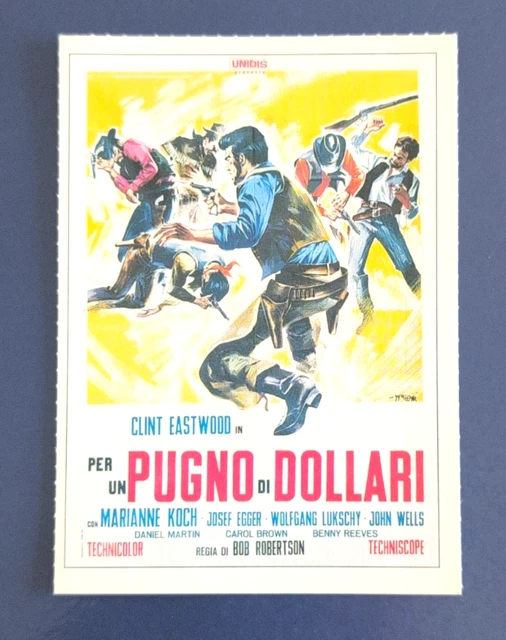 CARTOLINA CINEMATOGRAFICA PER Un Pugno Di Dollari 1964 Clint Eastwood ...
