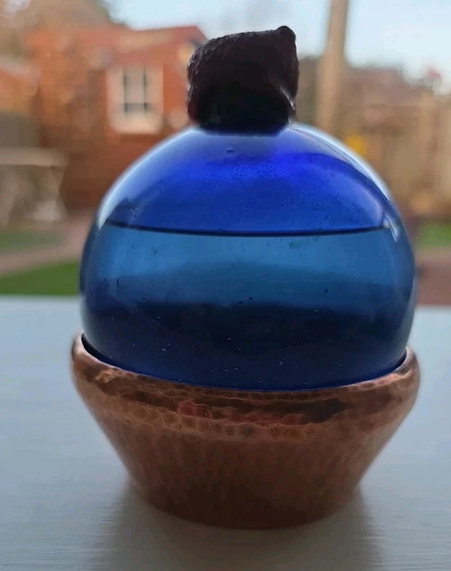 ANTIQUE RARE DARK Cobalt Blue Fire Extinguisher grenade Bottle c.1890 £ ...