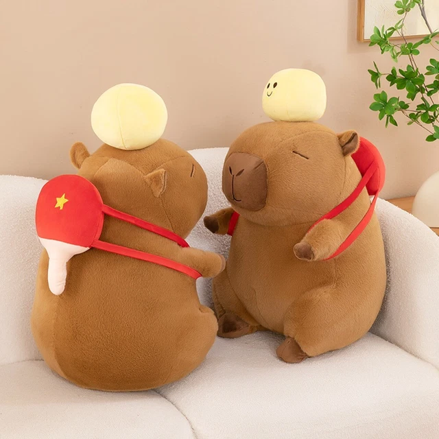 PING-PONG CAPYBARA PLUSH Toy Cartoon Capibara Fluffty Doll Birthday Gift $26.32 - PicClick AU