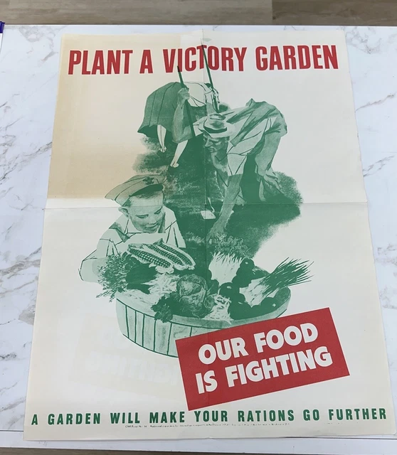 PLANT A VICTORY Garden-WW2 Era poster 1940’s $175.00 - PicClick