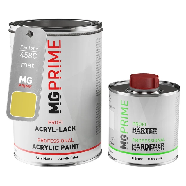 PANTONE 458C YELLOW mat peinture acrylique 1,5 Litres 1500 ml ...