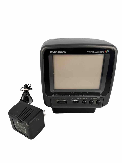 VINTAGE RADIO SHACK Portavision Portable 5-Inch Color TV/Monitor With ...