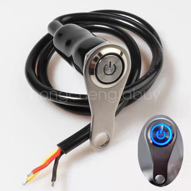 MOTORCYCLE SWITCH ON/OFF LED Handlebar Mount Push Button For Work Light ...
