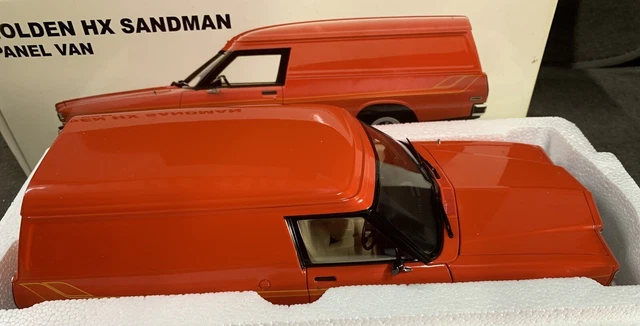 1:18 BIANTE HOLDEN HX Sandman Panel Van 1976 in Mandarin Red Biante ...