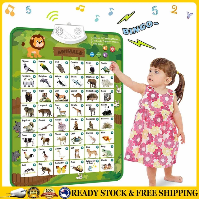 ELECTRONIC ALPHABET CHART Poster Smart Sound Animals Wallchart ...