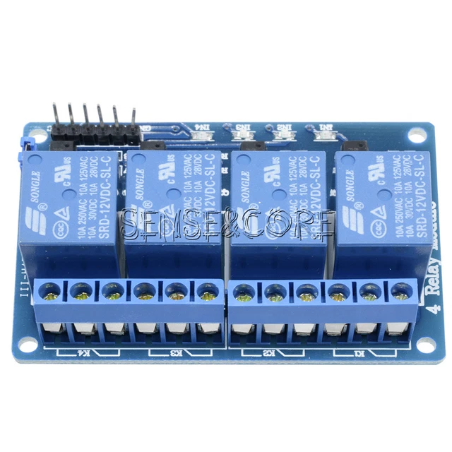 4-CHANNEL RELAY MODULE with Optocoupler Low Level Triger 12V For ...