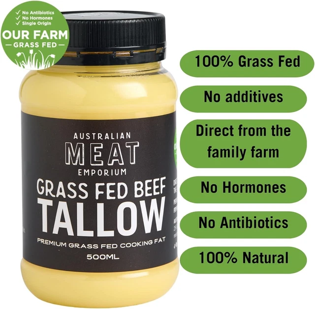 GRASS FED BEEF Tallow 500Ml, Free Shipping Au $19.38 - PicClick AU