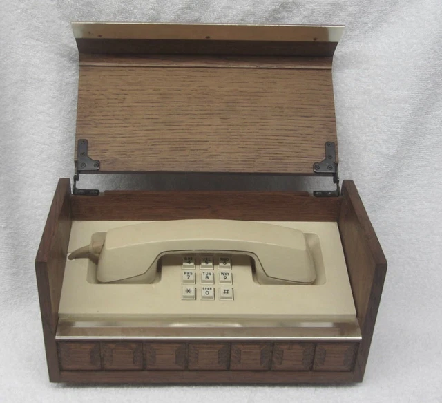 VINTAGE WESTERN ELECTRIC/BELL Pushbutton Telephone In Wood Box ...