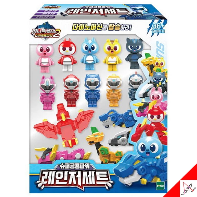 MINIFORCE SUPER DINO POWER SET RANGER 2 Mini Figura Robot-Bolt Max Leo ...