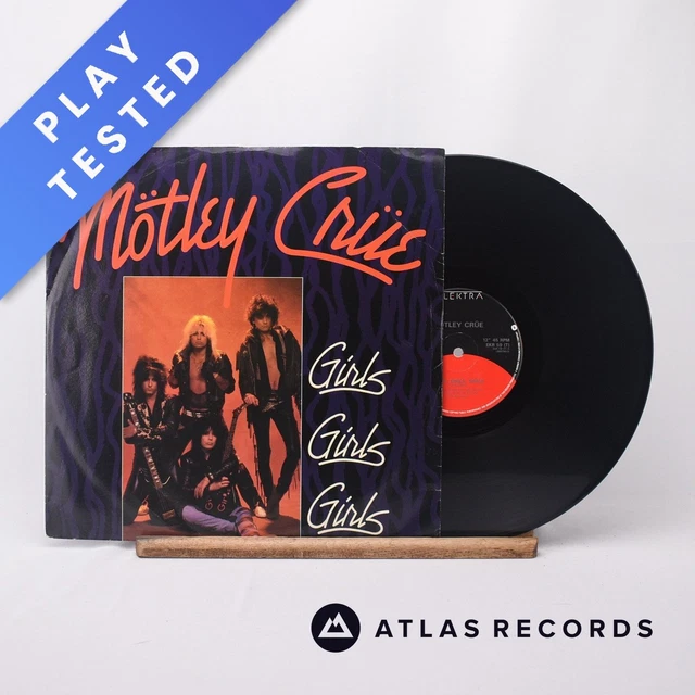 MÖTLEY CRÜE GIRLS Girls Girls 12" Single Vinyl Record EKR 59T Elektra ...