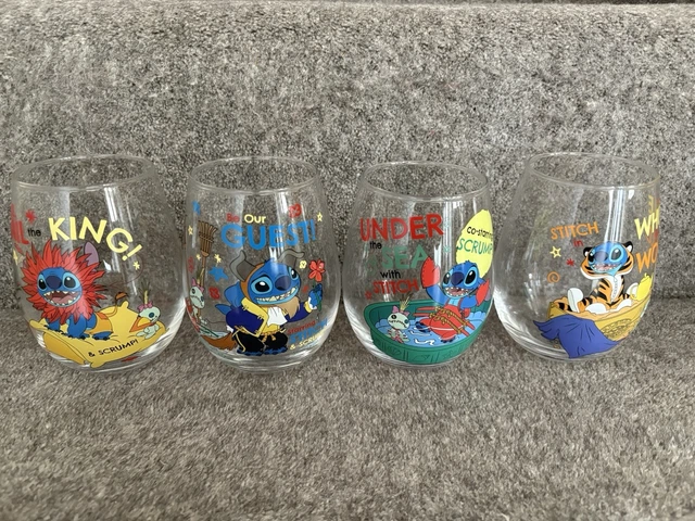 DISNEY STITCH / Lilo & Stitch Tear Drop Glass / Tumbler x 4 - New In ...