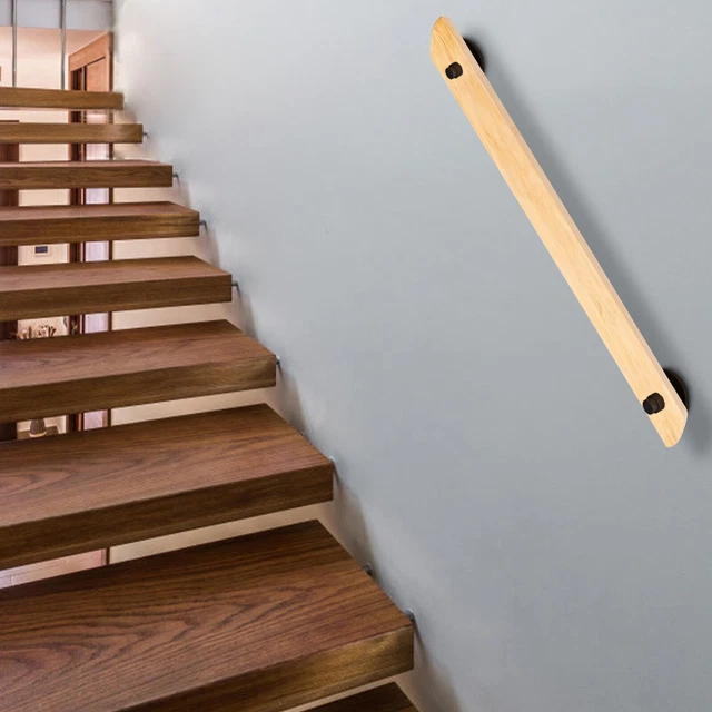STAIR HANDRAIL SOLID Wood Staircase Grab Wall Rail Bannister Safe ...