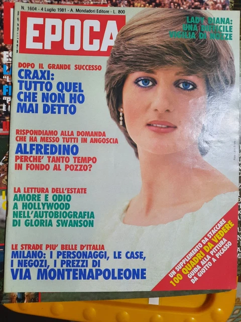 EPOCA 1982 LADY Diana=Gloria Swanson=Brooke Shields=Di Lazzaro=Vespa ...