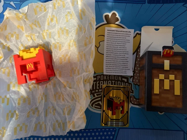 2025 MCDONALD’S MINECRAFT Movie Meal Fry Helmet With Code Card £1.75 ...