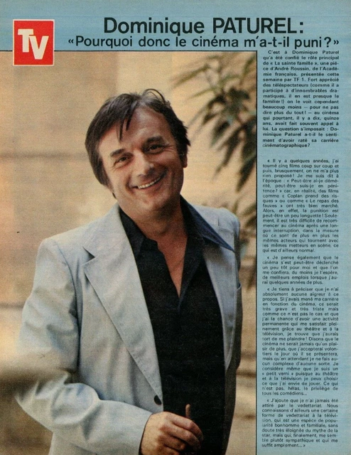 COUPURE DE PRESSE Clipping 1976 Dominique Paturel (1 page) EUR 3,00 ...