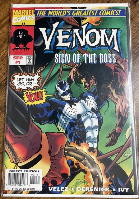 VENOM SIGN OF The Boss #1 Comic Marvel 1997 Ghost Rider Ivan Velez Jr ...